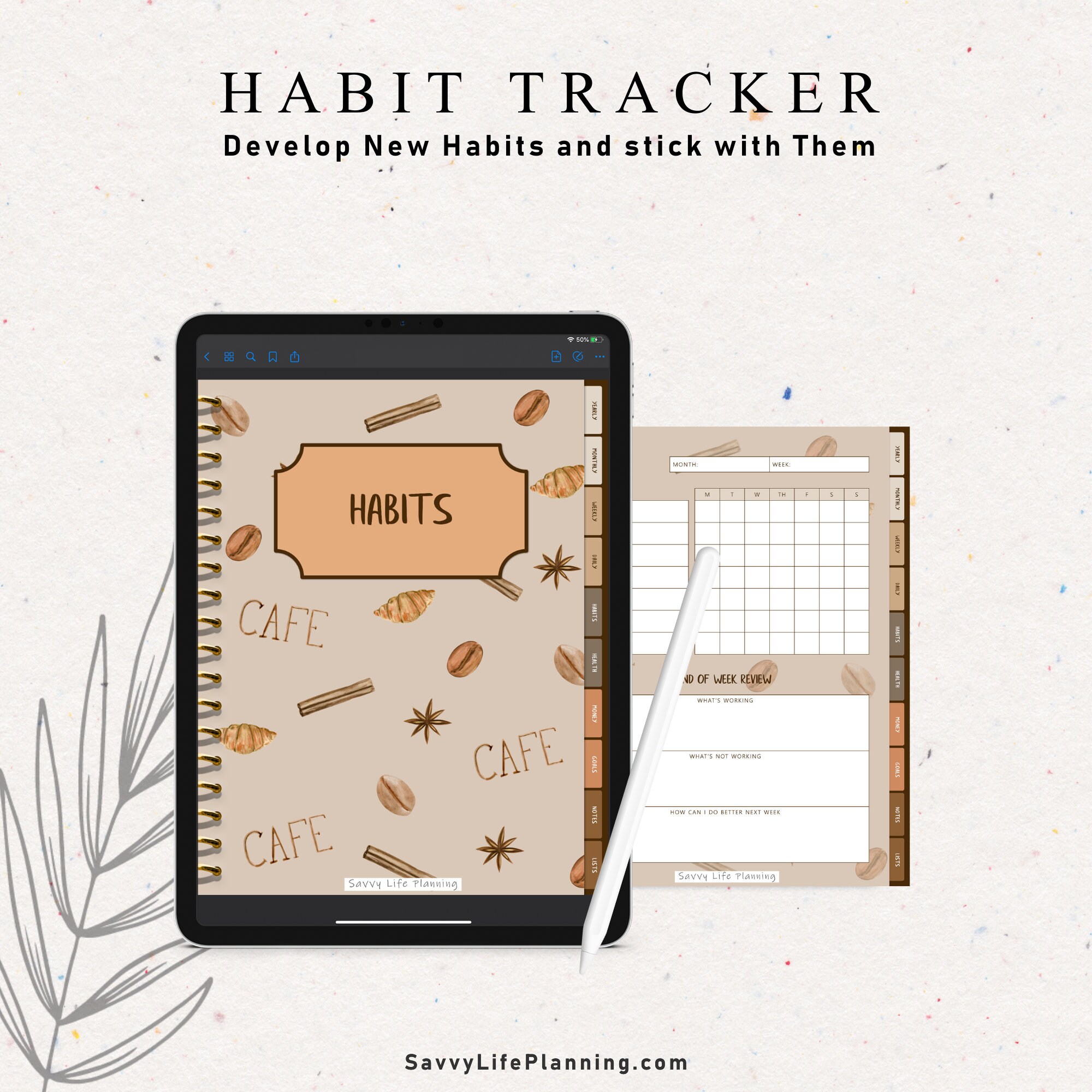 Digital Life Planner With Hyperlinked Tabs for Ipad, Undated, Monthly ...