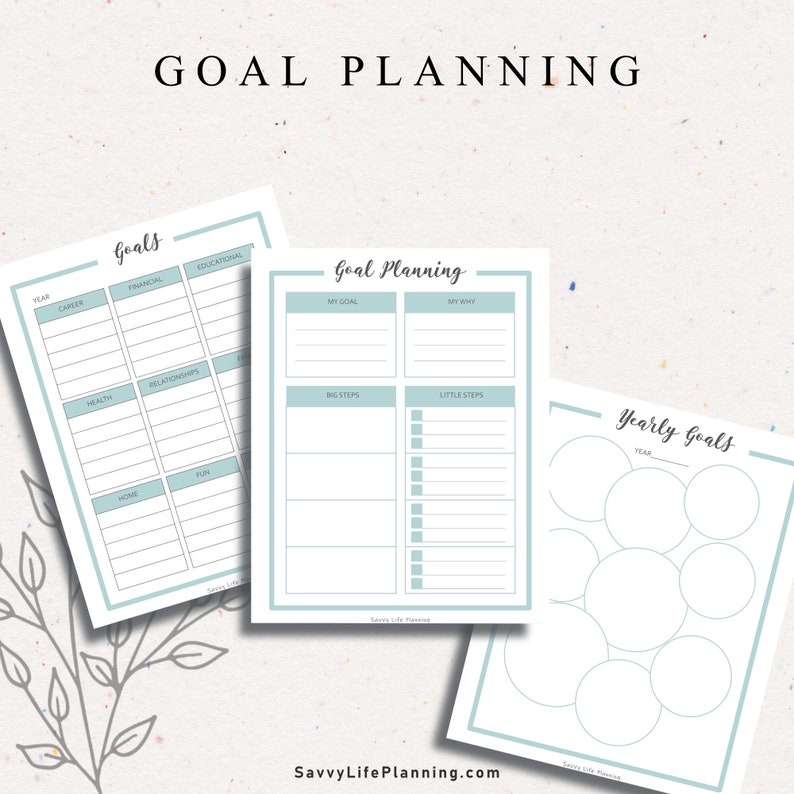 Printable Life Planner Undated Monthly Weekly and Daily | Etsy