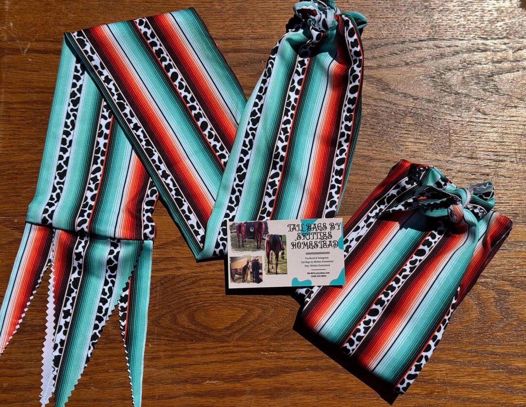 Tail Bag: Serape and Cow Print - Etsy