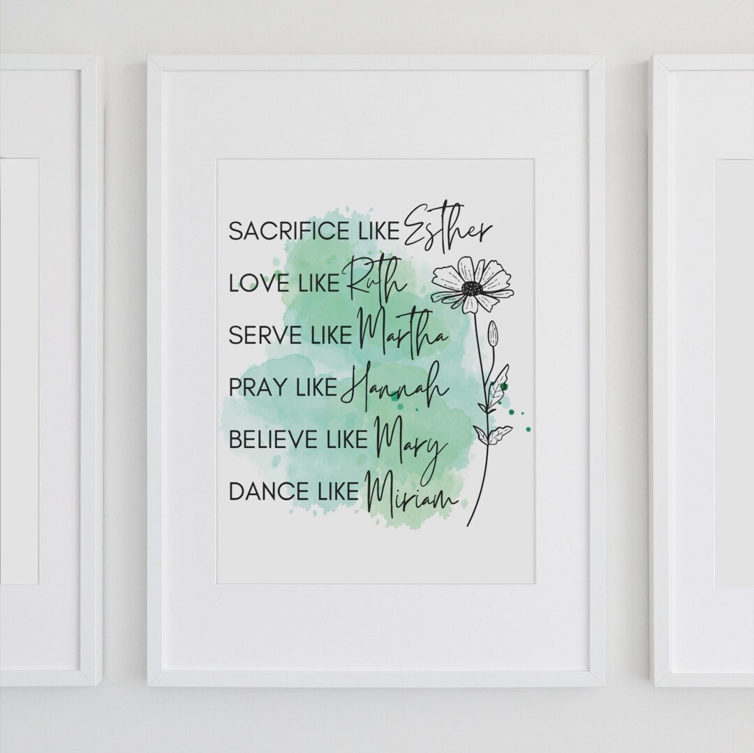 Sacrifice Like Esther, Love Like Ruth, Pray Like Hannah Digital ...