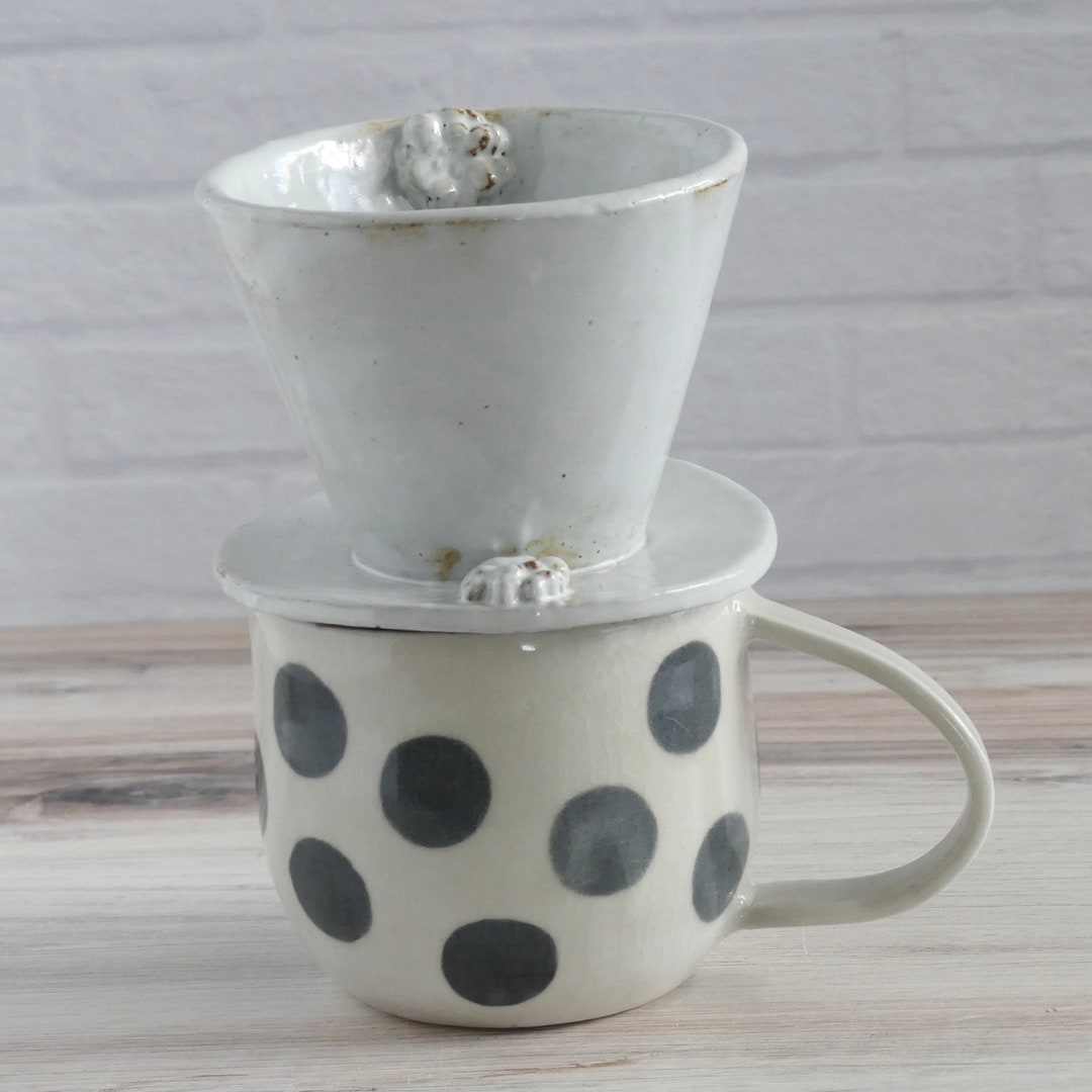 Hand Made Ceramic Pour Over Coffee French Country Style, Pottery ...