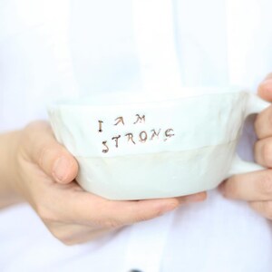 Personalized Hand Built Pinch Love Mugs,8oz With 24k Gold Luster ...