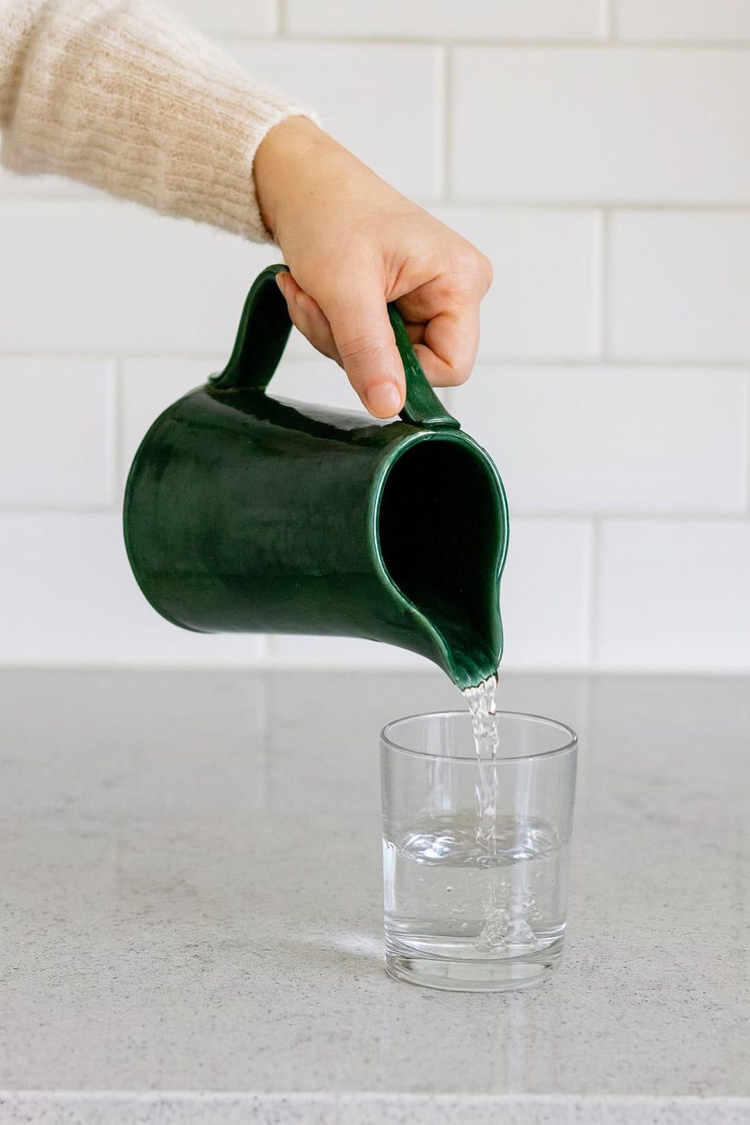 Hand-built Ceramic Pitcher – Glossy Green - Etsy