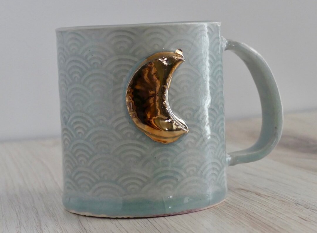 Tasse lune déco faite main 12 oz, avec lustre en or 24 carats, tasse en ...