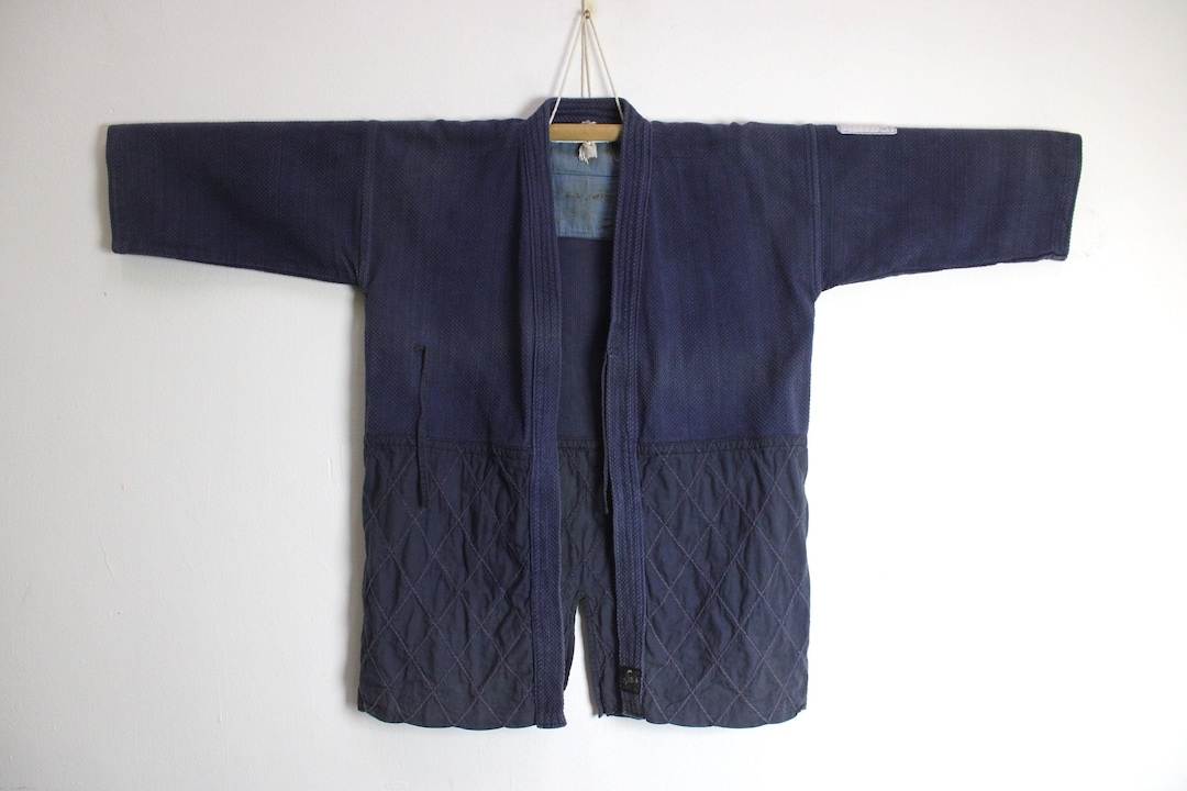 Fuji Hawk TANEI CO Vtg Japanese Cotton Kendo Gi Kendogi Sashiko Jacket ...
