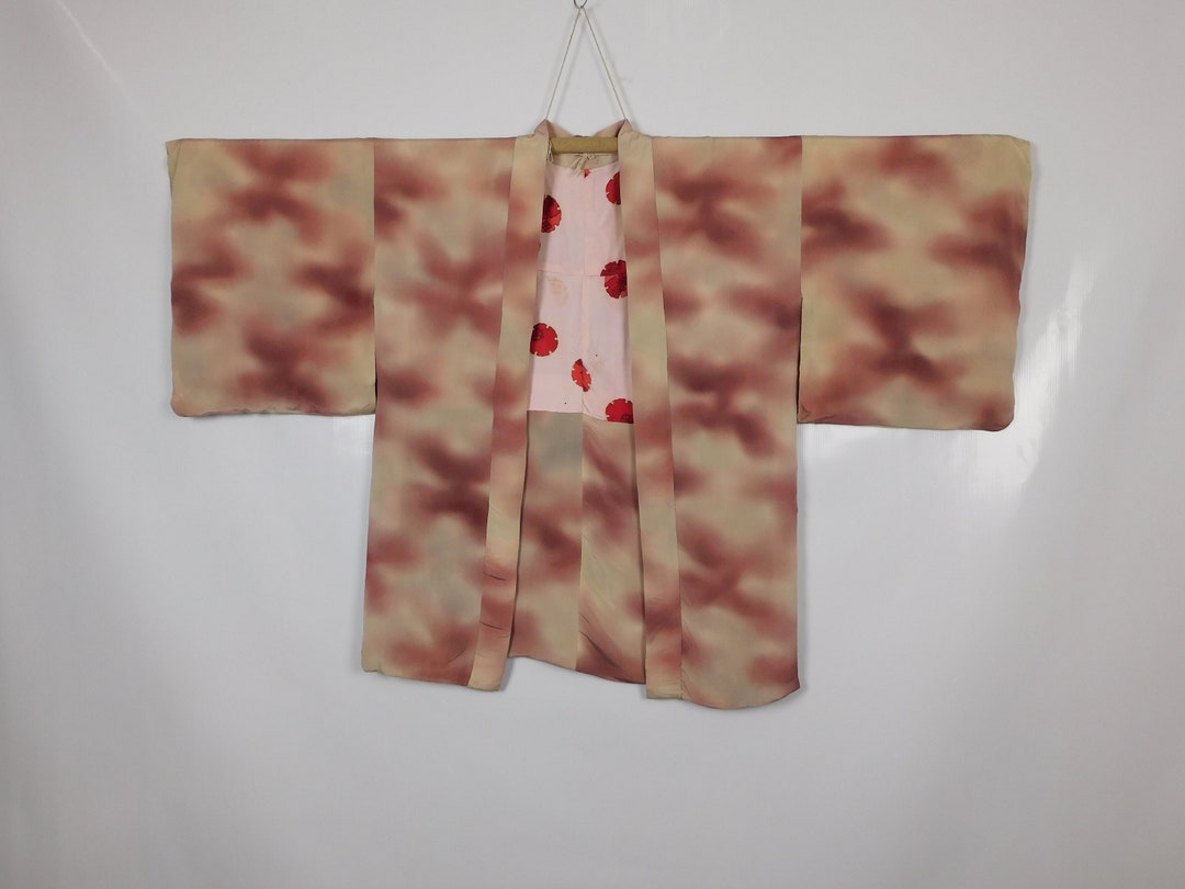 Vintage Japanese Haori Hippari Dochugi Abstract Pattern - Etsy
