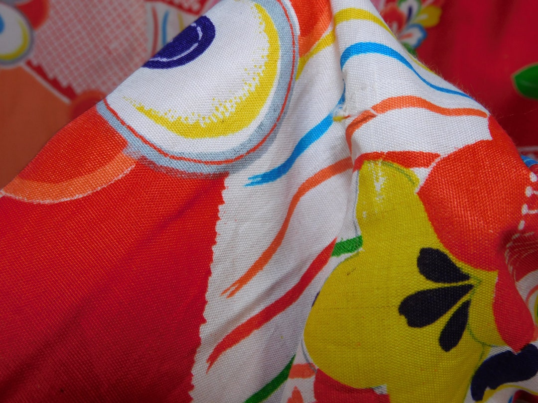 Japanese Juban Inner Wear Kimono Abstract Pattern Geometric Flower ...