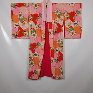 Japanese Juban Inner Wear Kimono Abstract Pattern Geometric Flower ...