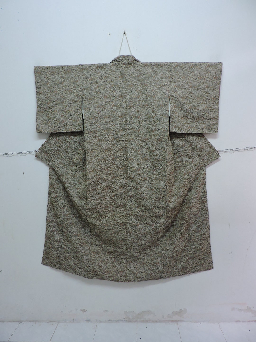 Japanese Kimono Komon Abstract Plants and Trees Village Pattern Gift ...