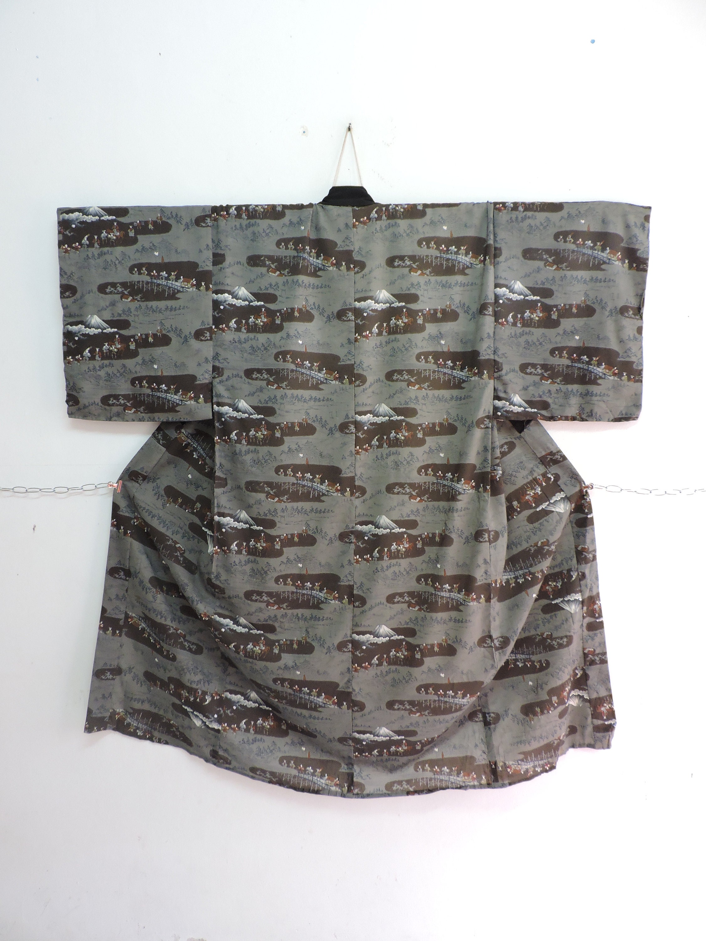 Japanese Mens Juban Inner Kimono Pattern of Japanese Traders - Etsy