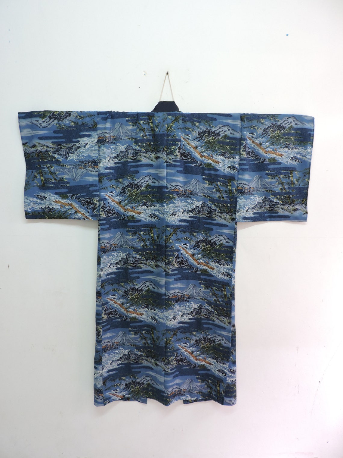 Japanese Mens Juban Inner Kimono Pattern of Landscape Bridge - Etsy