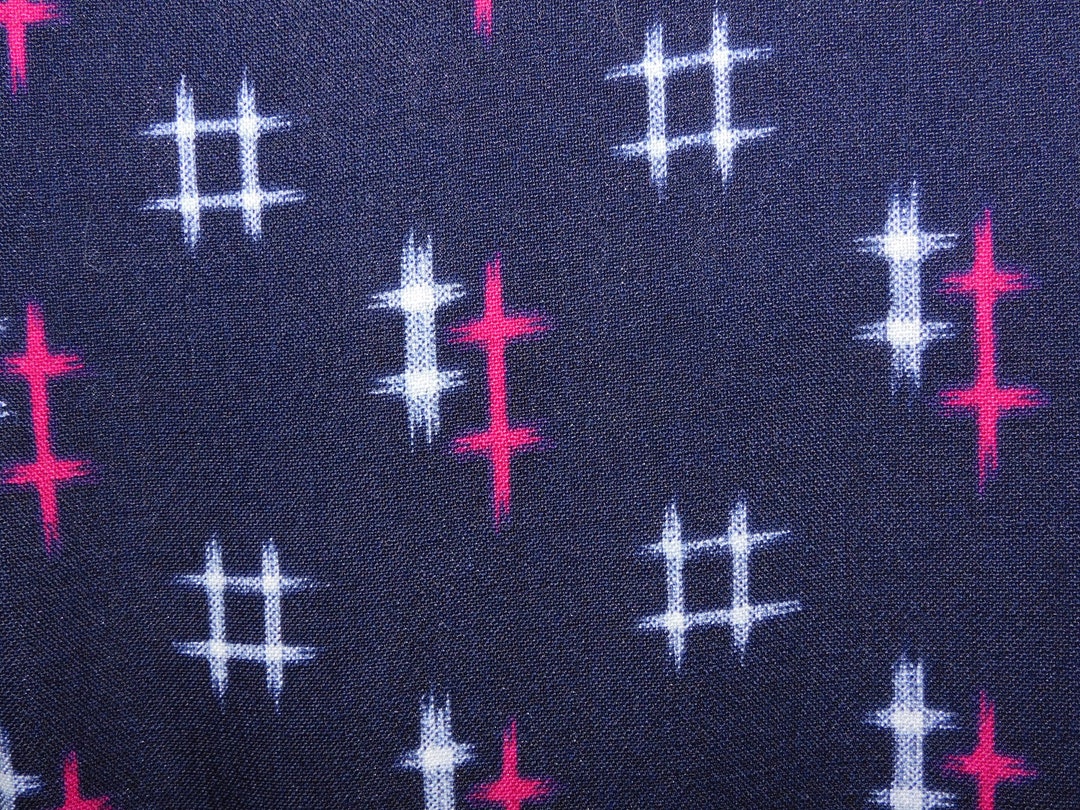 Japanese Haori Hippari Dochugi Abstract Pattern Folkwear Kimono Outer ...