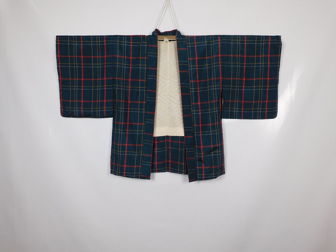 Vintage Japanese Haori Hippari Dochugi Plaid Abstract - Etsy