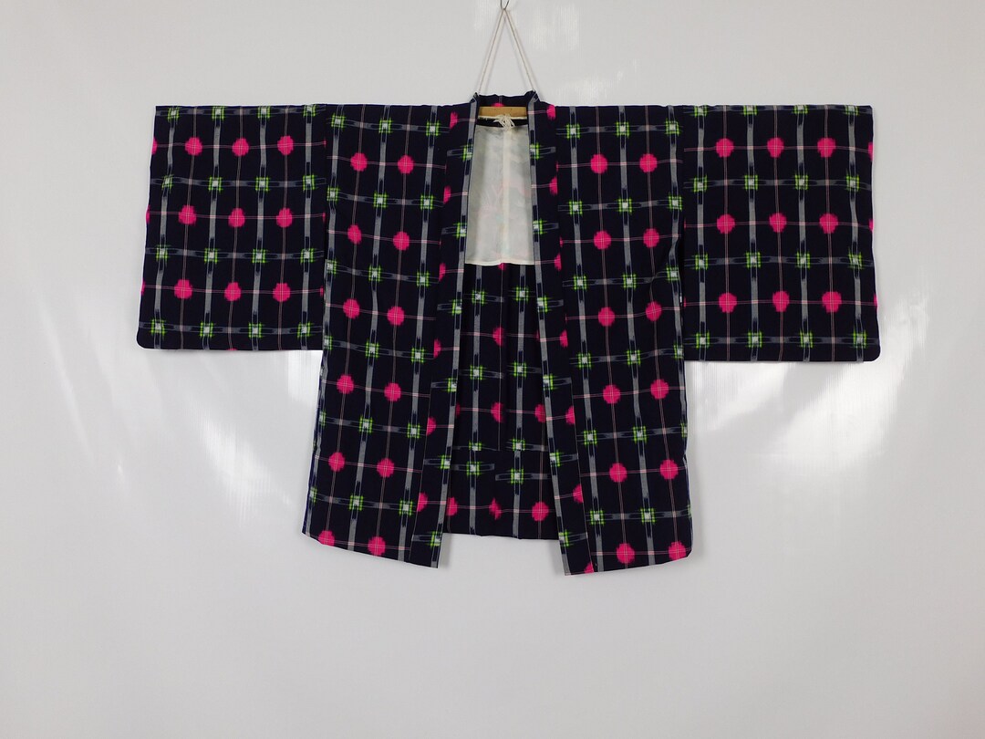 Vintage Japanese Haori Hippari Dochugi Abstract Pattern - Etsy
