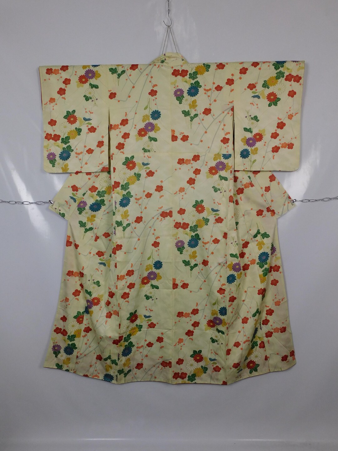 For Sell Japanese Komon Kimono Robes Crisp Fabric Artisan Color Flower ...