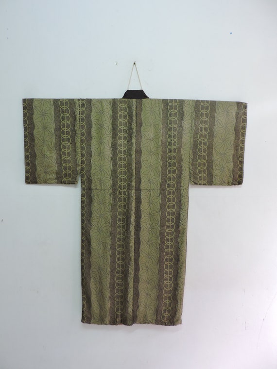 Japanese Mens Juban Inner Kimono Pattern of Geometri… - Gem