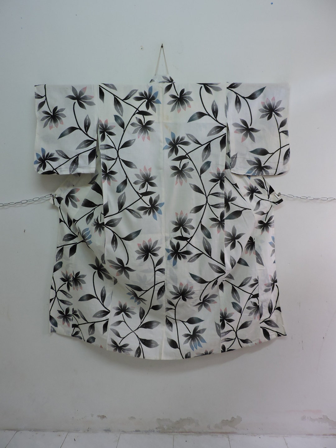 Japanese Yukata Cotton Summer Kimono Abstract Pattern of - Etsy
