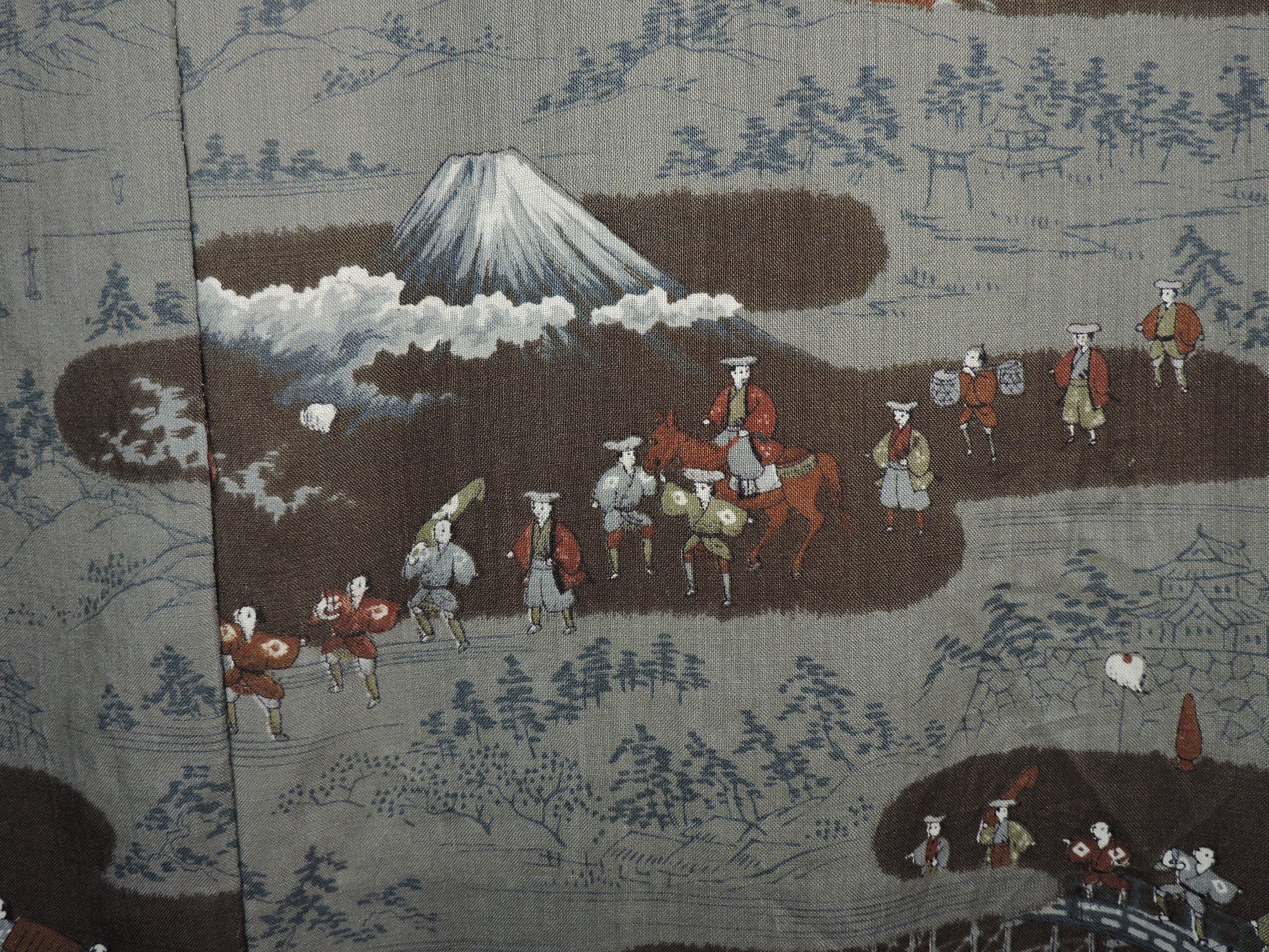 Japanese Mens Juban Inner Kimono Pattern of Japanese Traders - Etsy