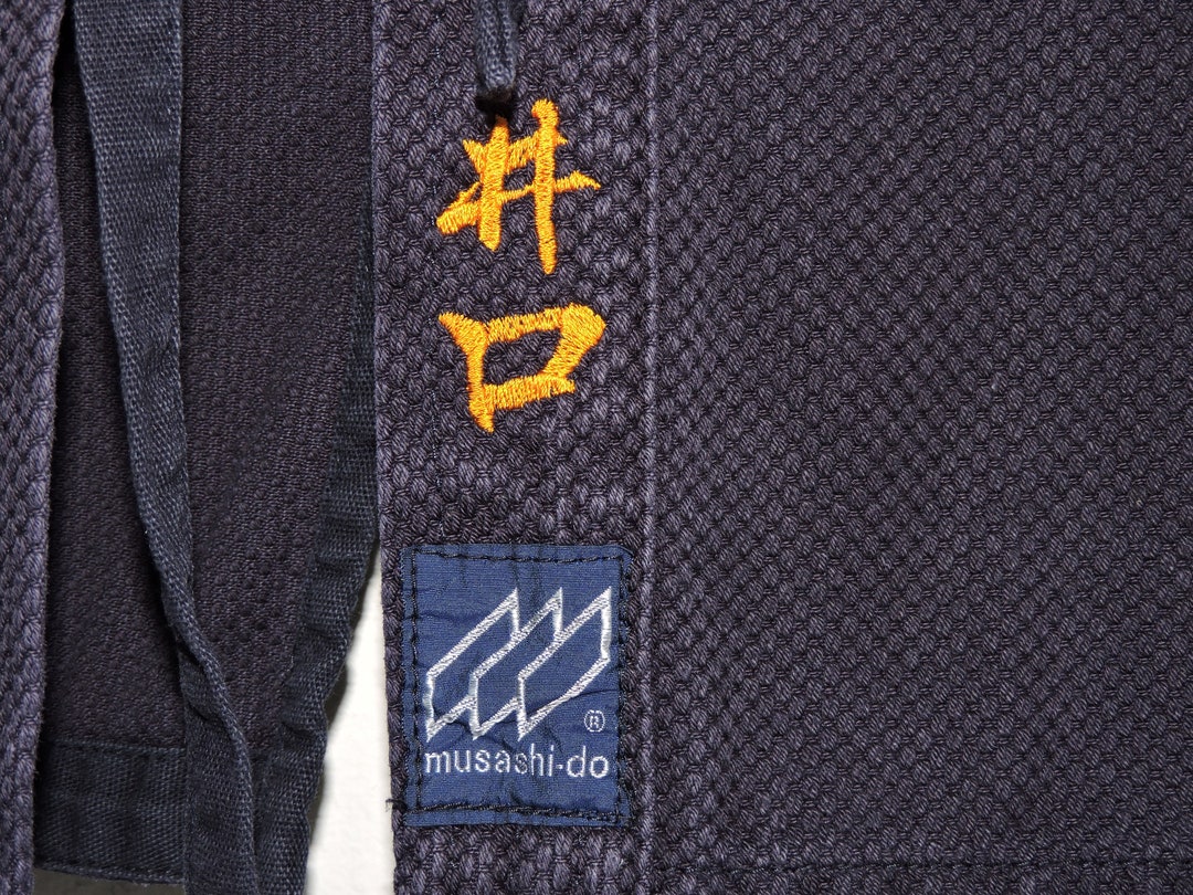 Vintage Sz SMALL Japanese Indigo Blue Cotton Sashiko Kendo Gi Aikido ...