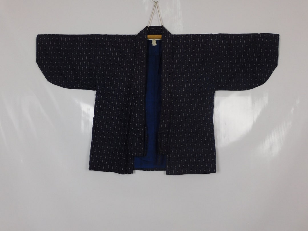 Vintage Japanese Hippari Samue Haori Hanten Jacket Abstract Cotton ...