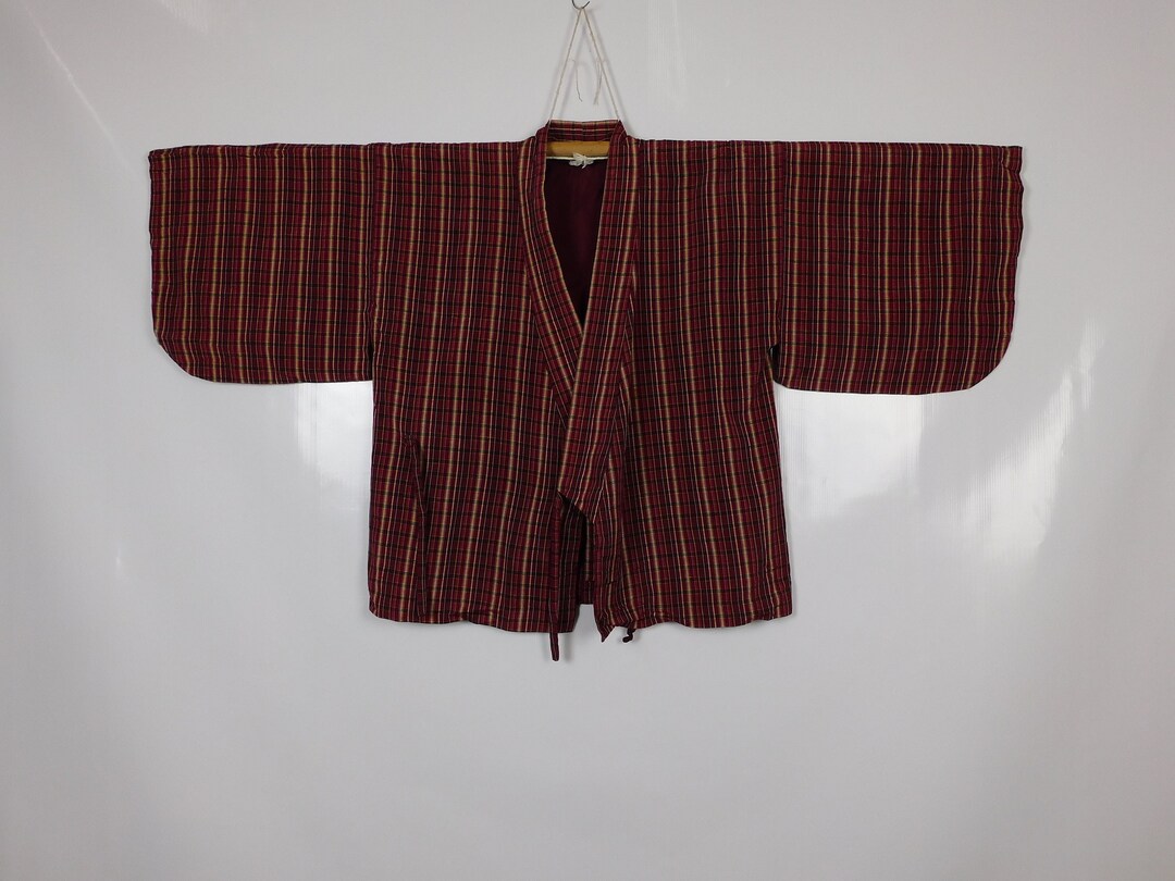 Vintage Japanese Hippari Dochugi Abstract Striped Plaid - Etsy