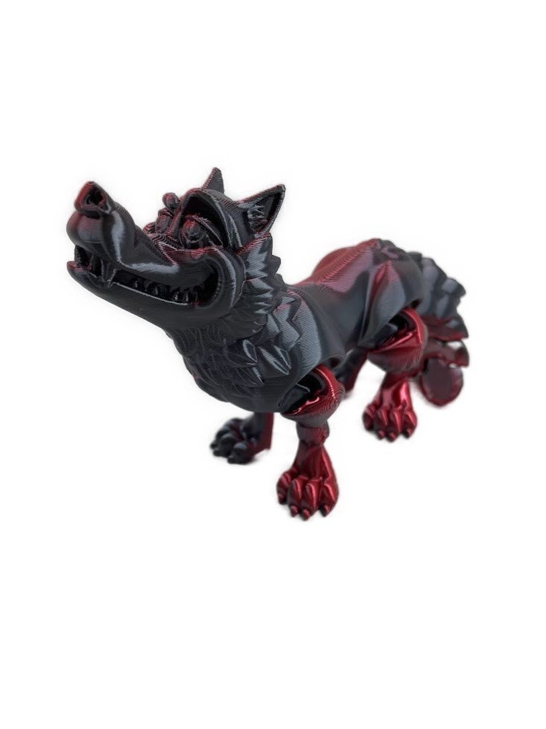 Wolf Flexible Figure, Fidget Toy, Desk Prop, Toon Wolf, 3D Print, Flexi ...