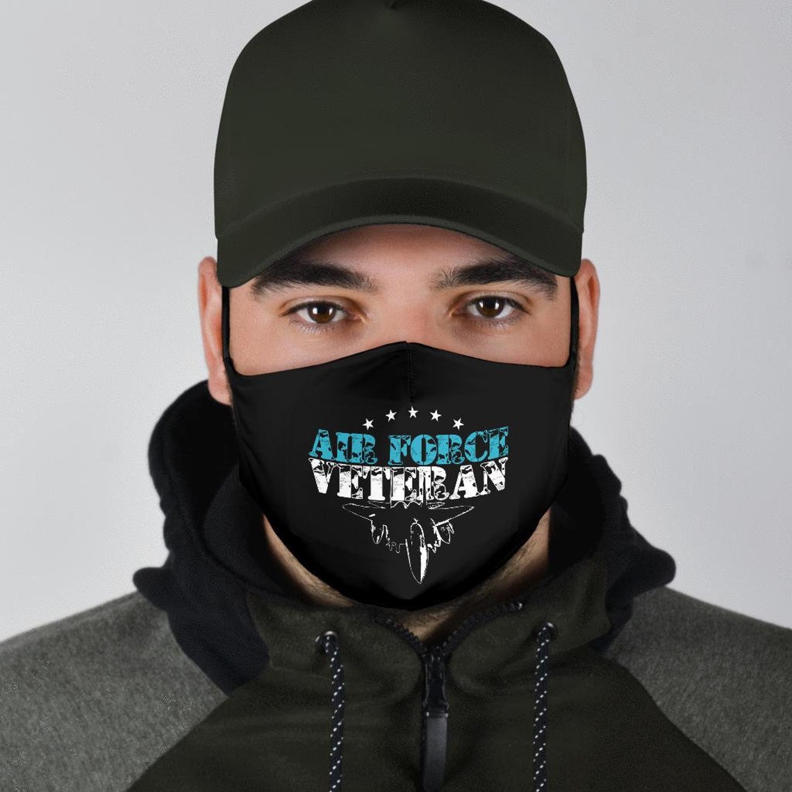 Air Force Veteran Adult Fabric Face Mask USA Elastic Ear - Etsy
