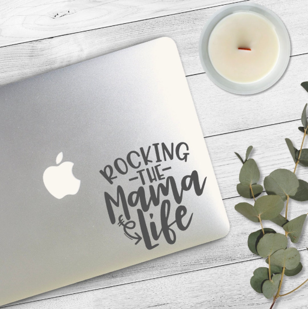 Rocking the Mama Life Decal Sticker Laptop Sticker Laptop - Etsy