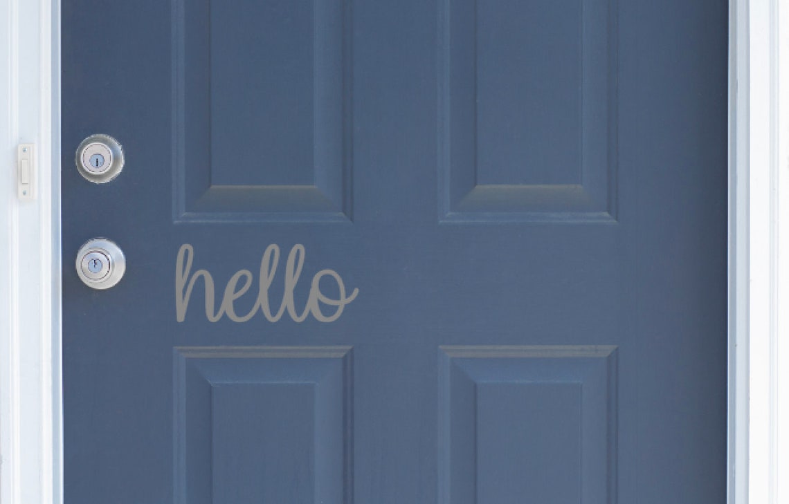 HELLO Door Decal / hello decal hello wall decal hello wall | Etsy