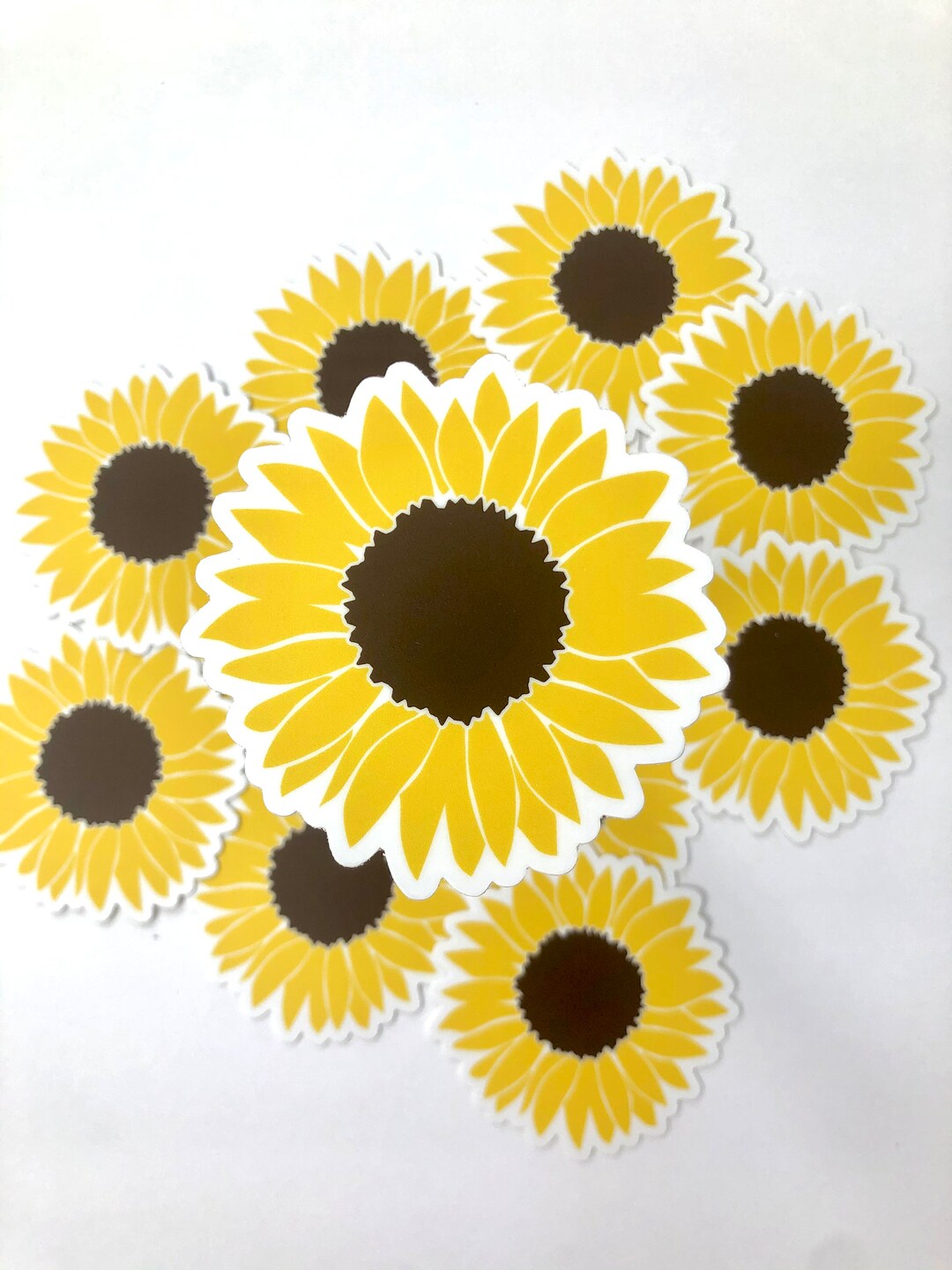 Sunflower Sticker, Waterproof Stickers, Watercolor Stickers, Laptop ...