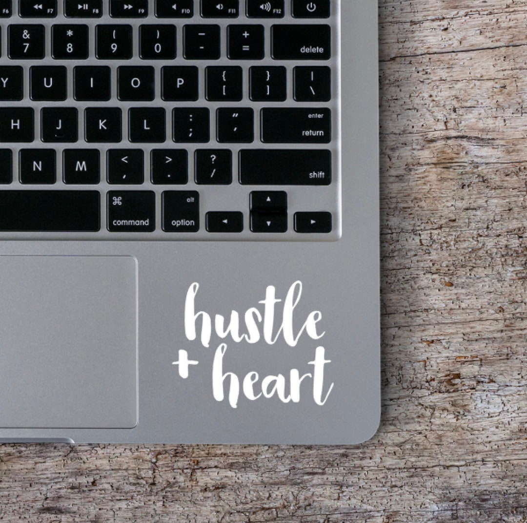 Hustle + Heart Decal// Yeti Decal// Vinyl Decal// Laptop Decal ...