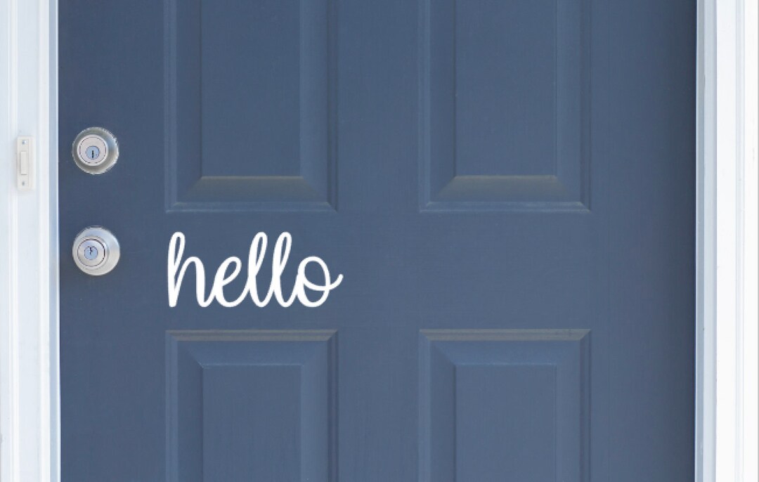 HELLO Door Decal / Hello Decal, Hello Wall Decal, Hello Wall Art, Hello ...