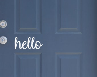 Hello Door Decal / Hello Front Door Decal / Hello Door Sticker / Hello ...