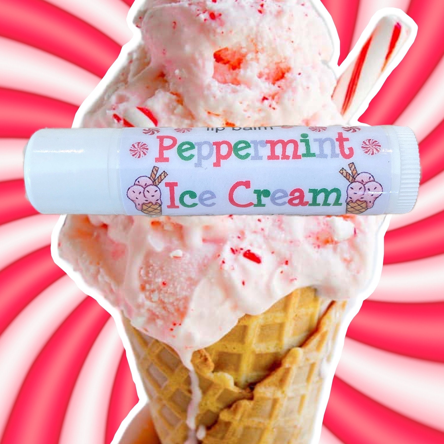 Peppermint Ice Cream Lipsessed Lip Balm 1 - Etsy