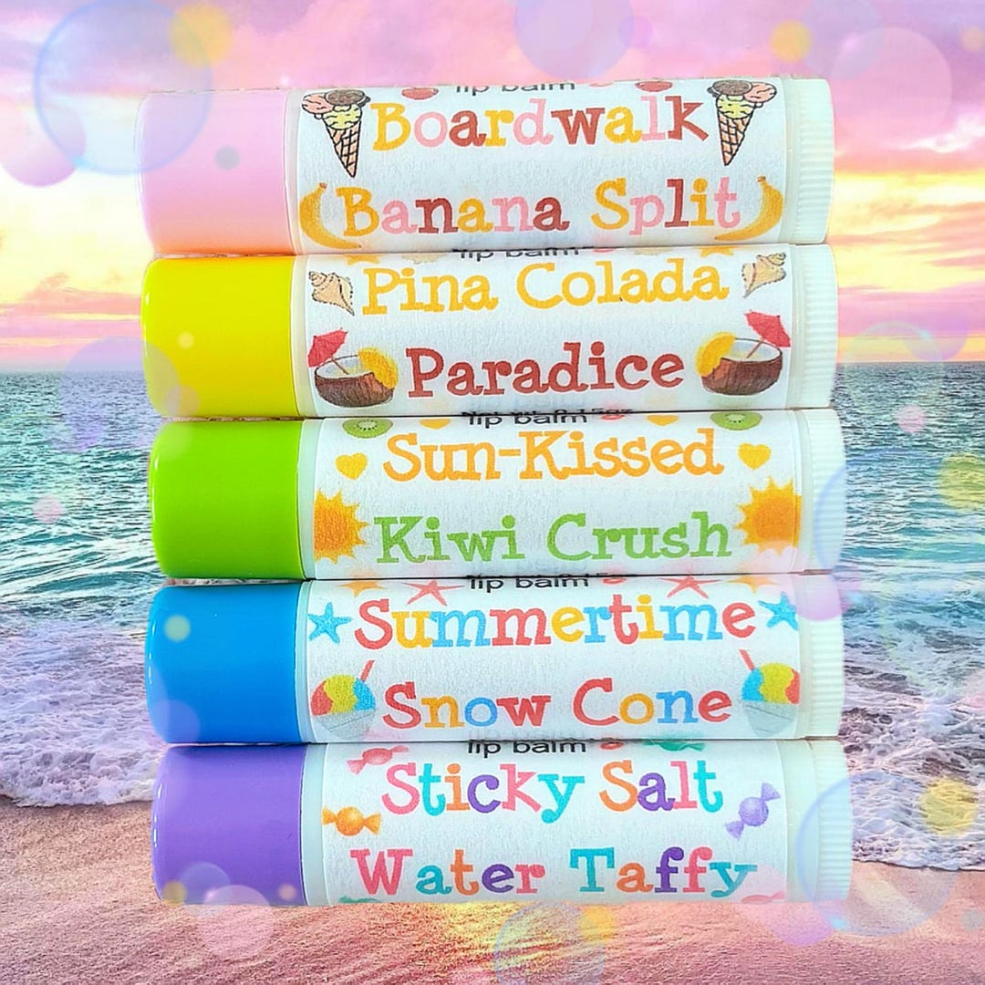 Just Beachy Collection Lipsessed Lip Balm Set (5 Included) - Etsy