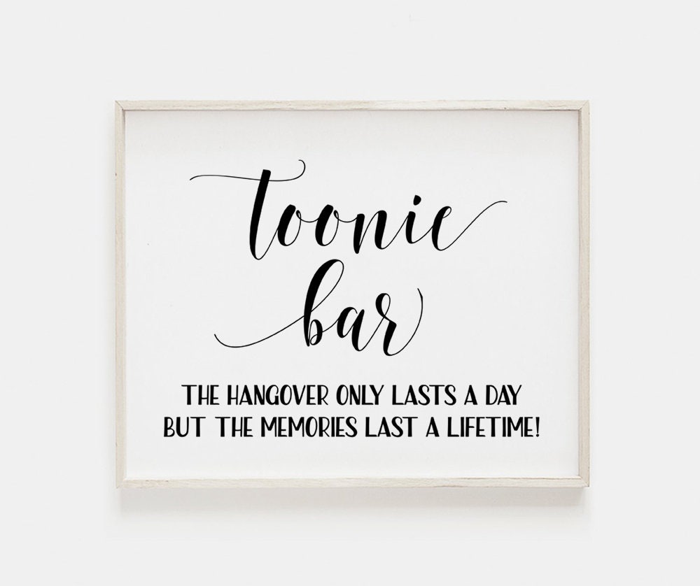 Toonie Bar Printable Toonie Bar Sign Printable Toonie Sign | Etsy