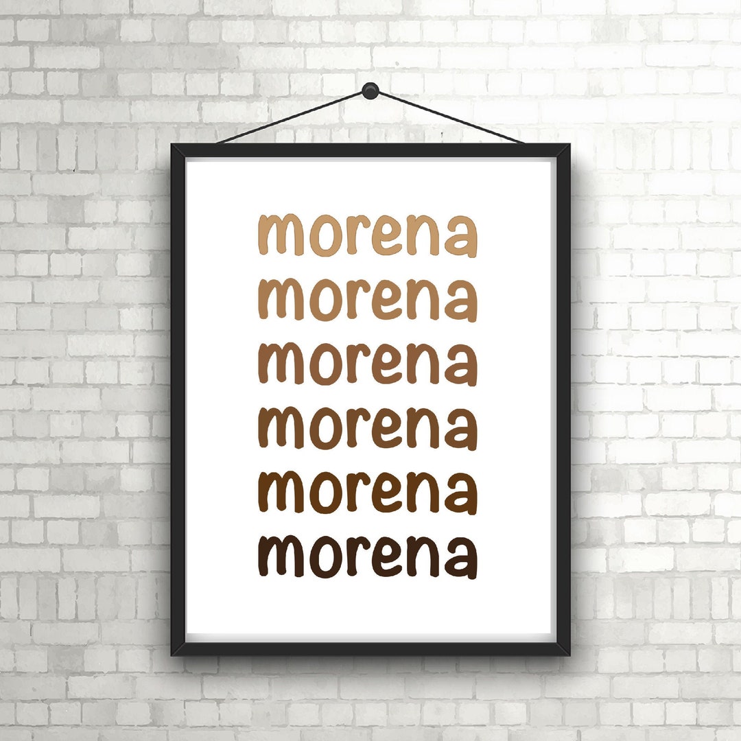 Morena Print Poster - Latina Art - Latinx Art - Latina Wall Art - Brown ...