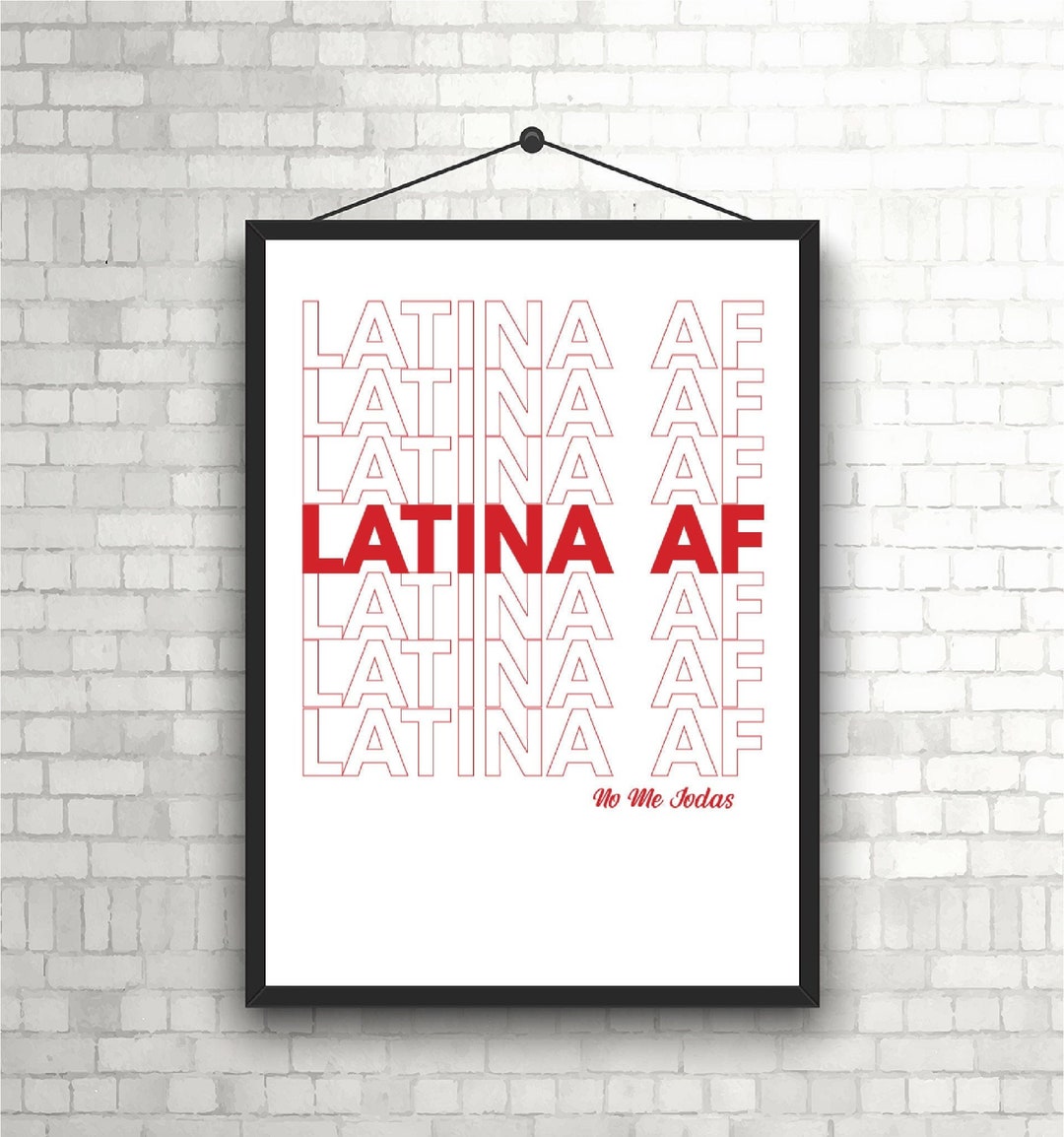 Latina AF Poster - Latina Art - Latinx Art - Latina Wall Art - Latina ...