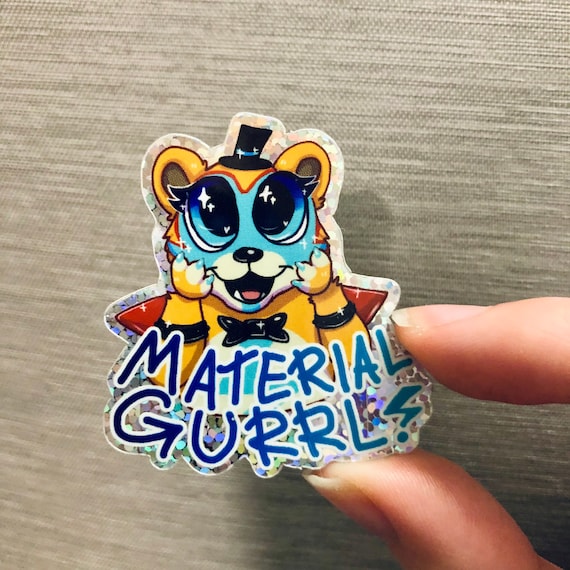 Glamrock Freddy Material Girl Stickers | Etsy