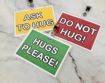 Free Hug Badge - Etsy