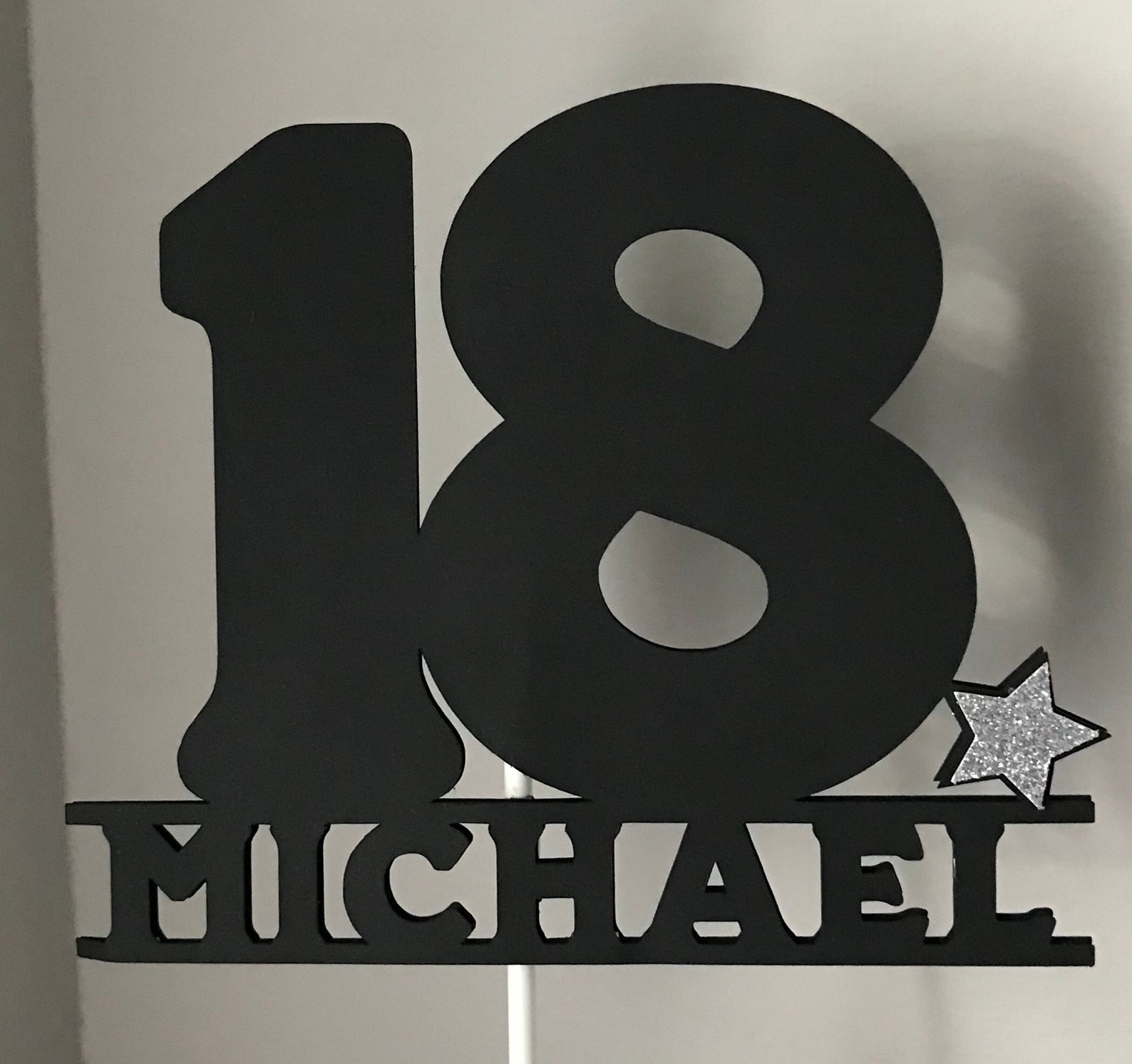 18th Birthday Cake Topper Custom Cake Topper Eighteenth - Etsy