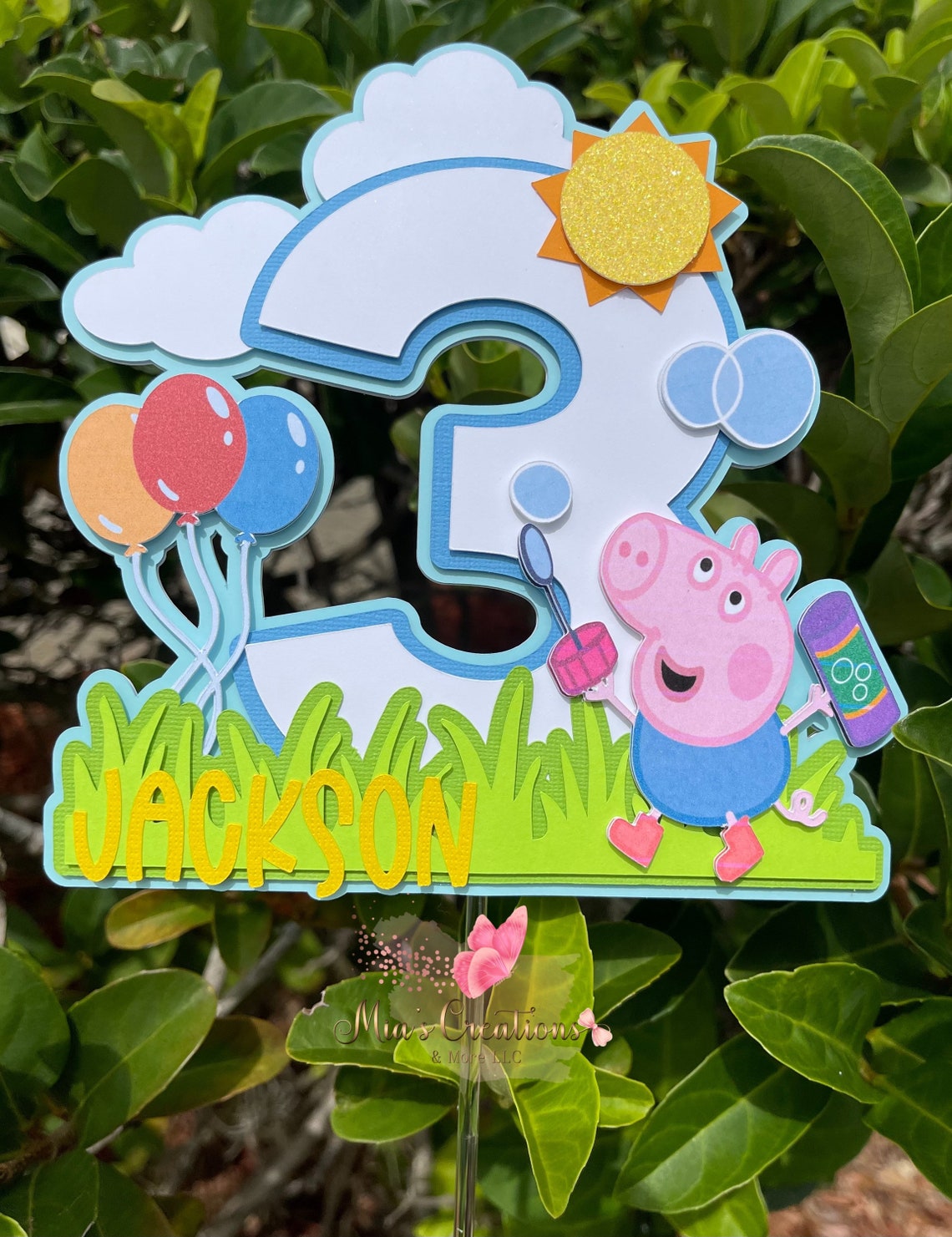 George the Pig Cake Topper Centerpiece - Etsy