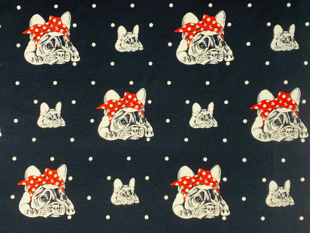 Darkblue BULLY Jersey Dark Blue Red With White Dots - Etsy