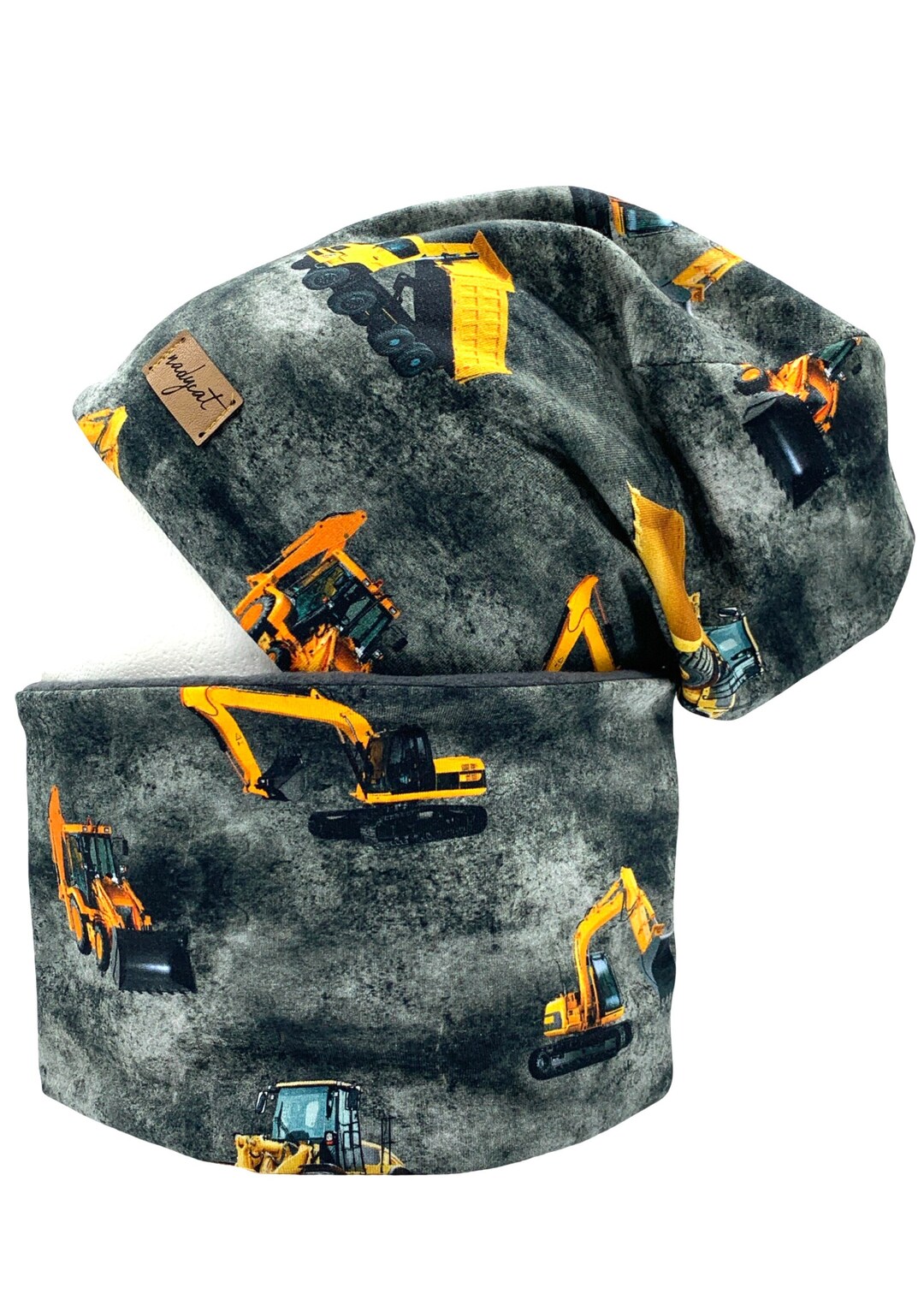 CONSTRUCTION VEHICLES Excavator Truck Anthracite-grey, Beanie With ...
