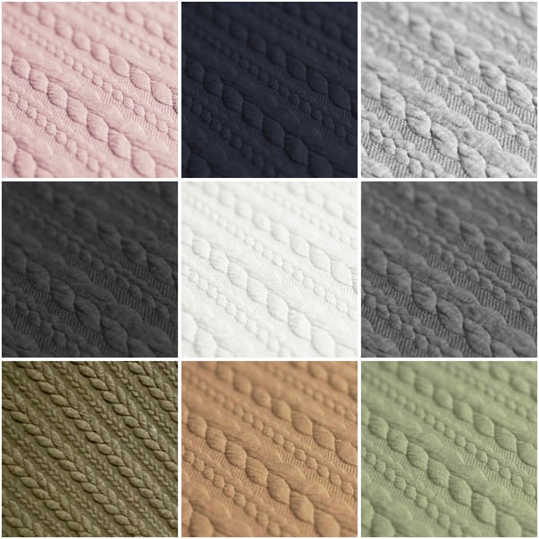 Cable Knit Jersey Fabric - Etsy