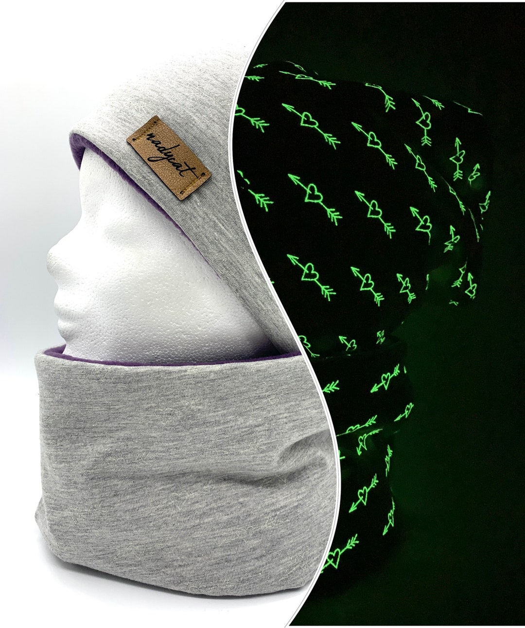 GLOWING LOVE, Beanie con lazo a juego o cada uno individualmente ...