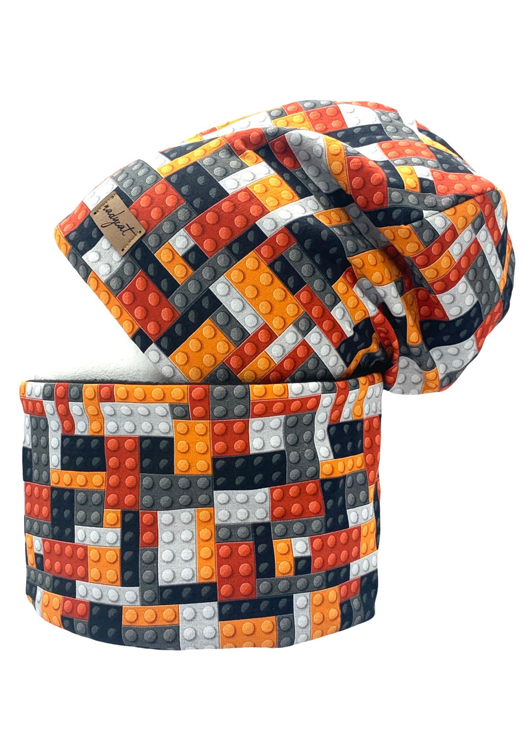 BUILDING BLOCKS Brick Black, Interlocking Bricks, Stones, Beanie With ...