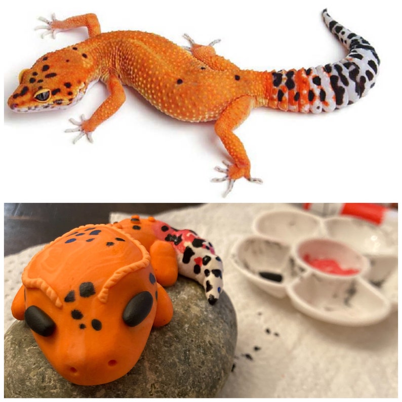 Customized Gecko Figure Polymer Clay | Etsy