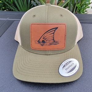 Tailing Redfish Trucker Hat | Laser Engraved Patch Hat | Redfish Hat | Fishing Hat | Redfish ...