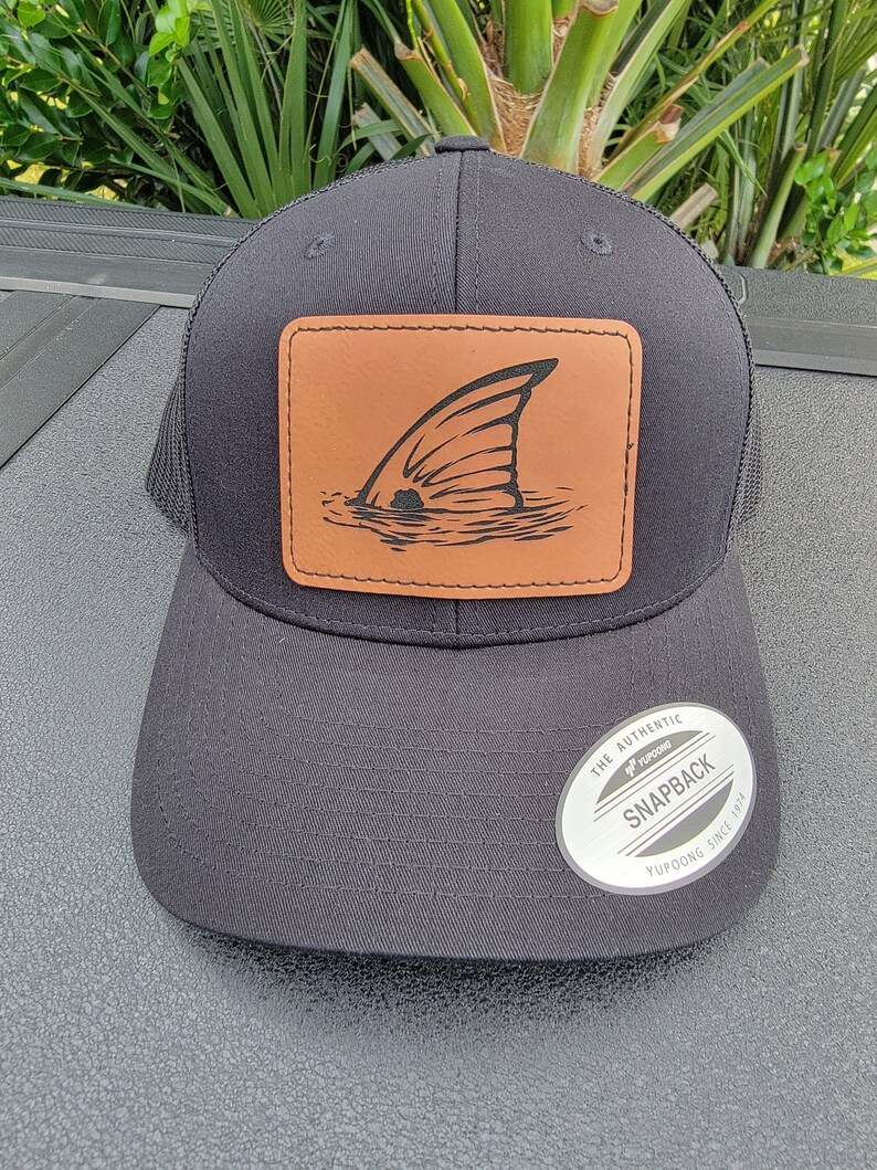 Tailing Redfish Trucker Hat | Laser Engraved Patch Hat | Redfish Hat ...